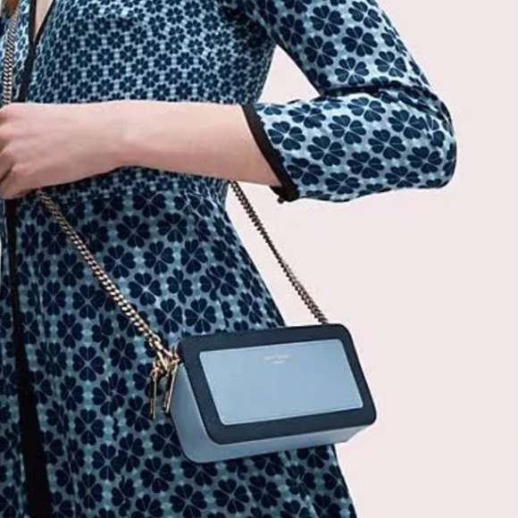 kate spade | Bags | Kate Spade Margaux Double Zip Crossbody Bag Blue ...